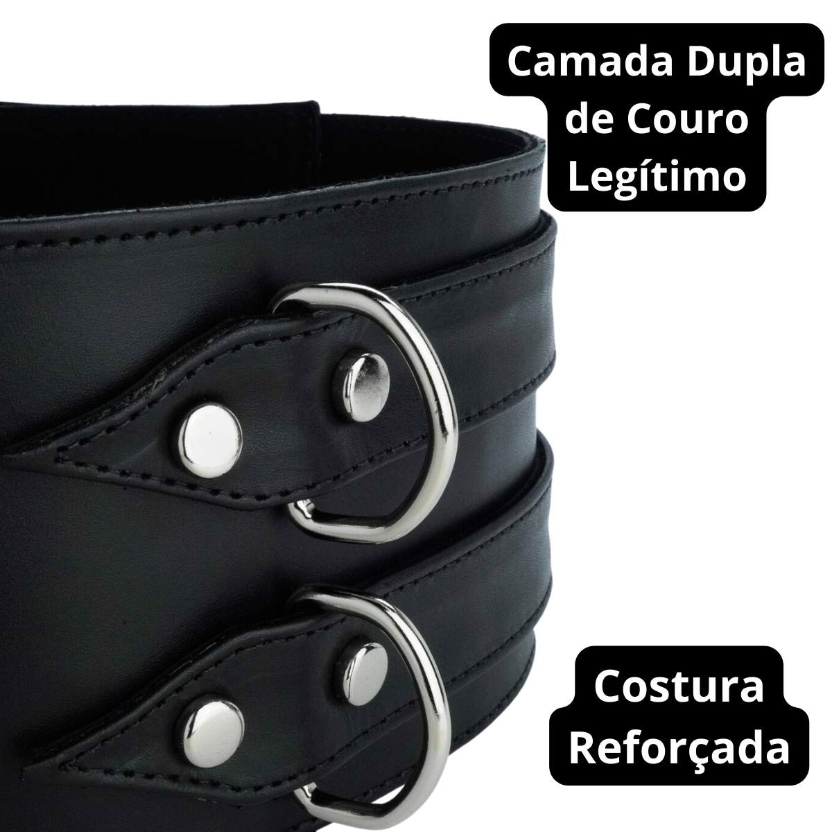 Cinto Corset de Couro Preto: realize suas fantasias mais íntimas