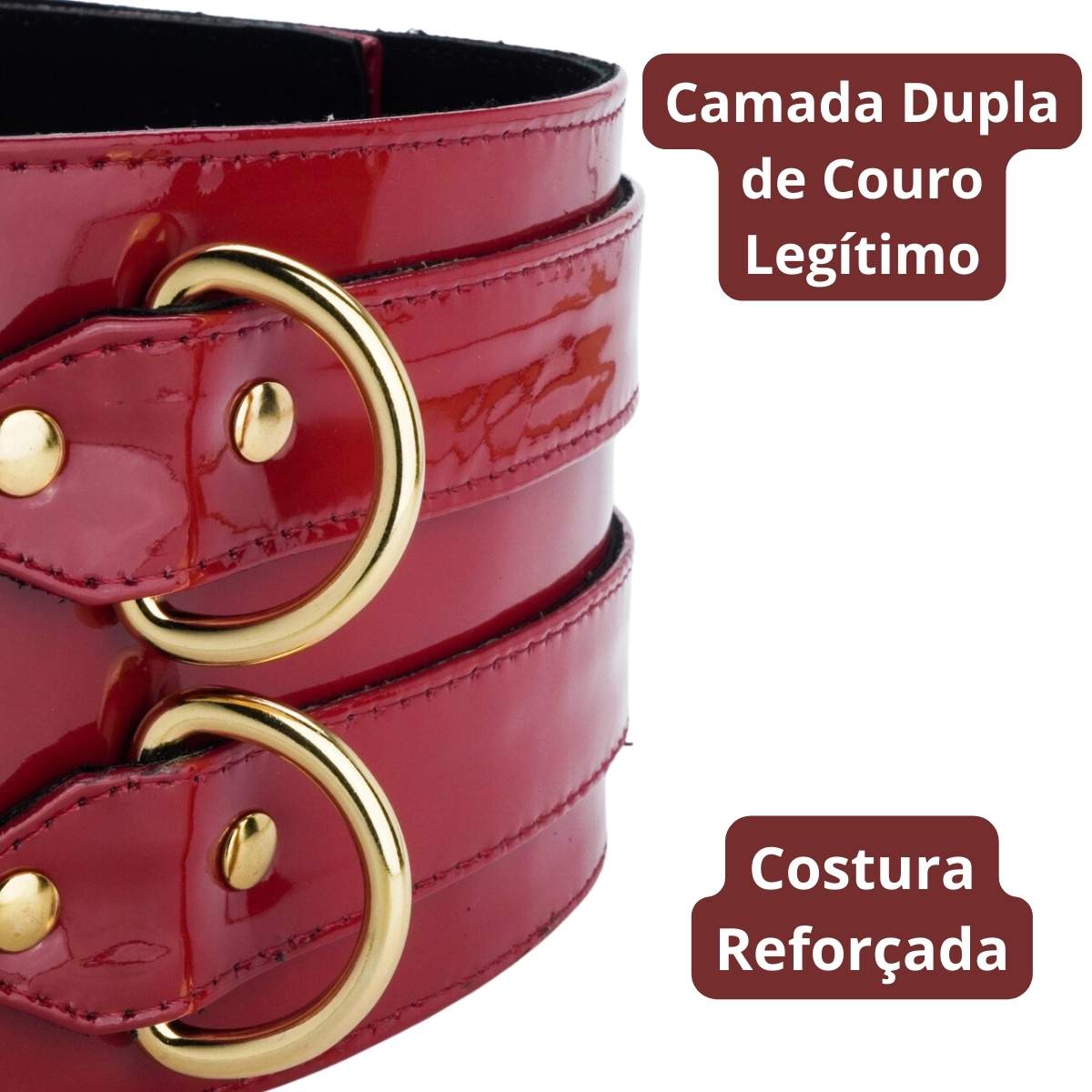 Cinto Corset de Couro Vermelho Verniz o acessório perfeito para uma ...