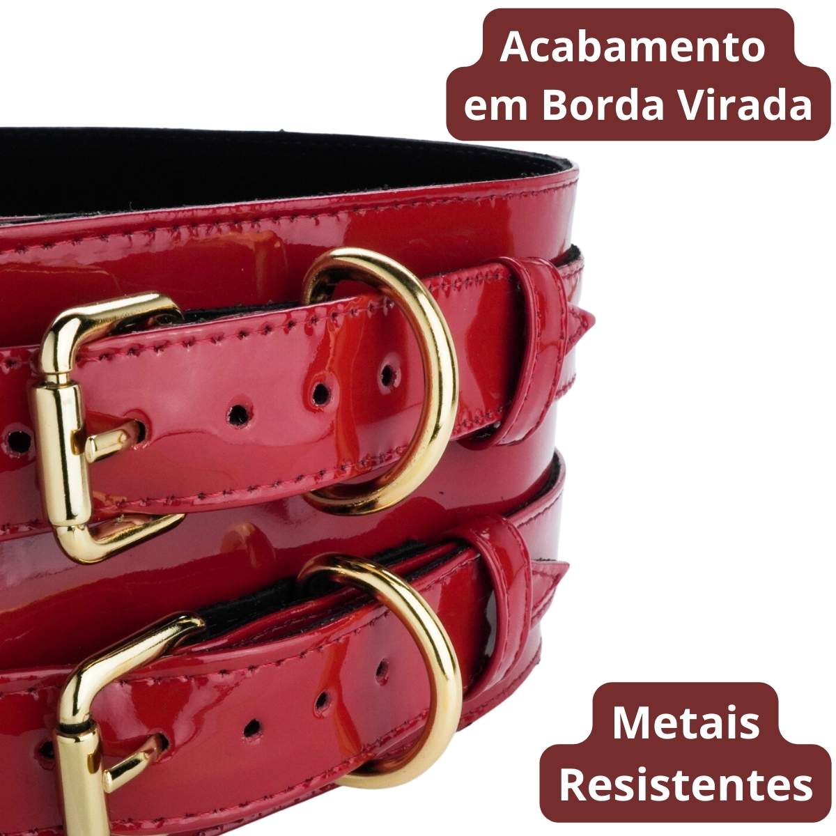 Cinto Corset de Couro Vermelho Verniz o acessório perfeito para uma ...
